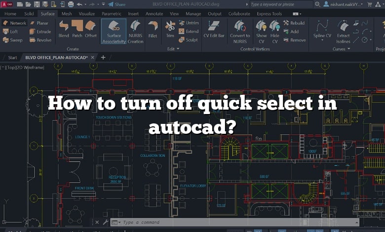 How to turn off quick select in autocad? - CADdikt