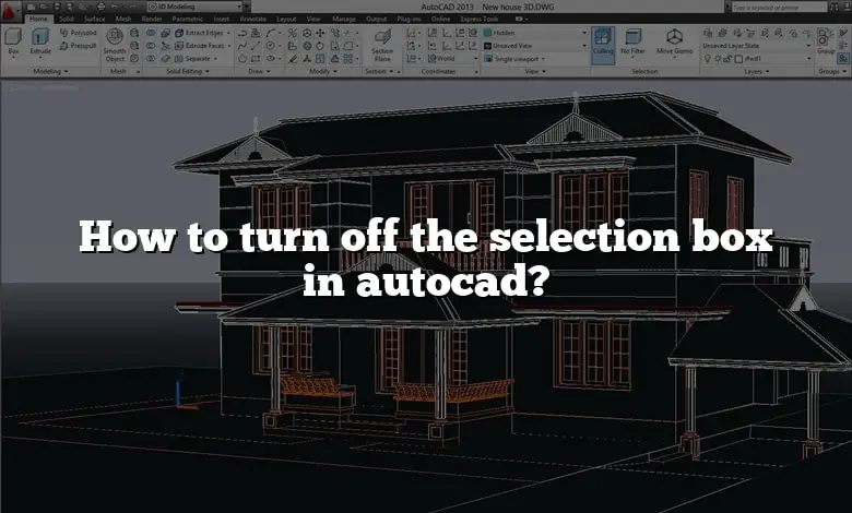How to turn off the selection box in autocad? - CADdikt