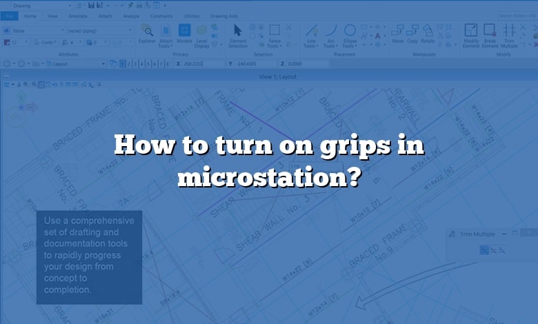How to turn on grips in microstation? - CADdikt