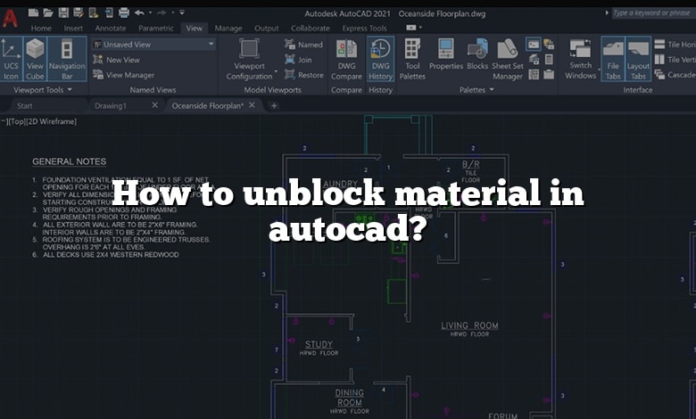 How to unblock material in autocad? - CADdikt