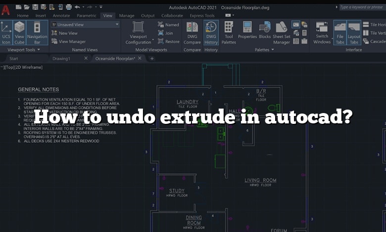 How to undo extrude in autocad? - CADdikt