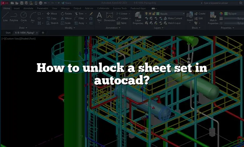 How To Unlock A Sheet Set In Autocad Caddikt