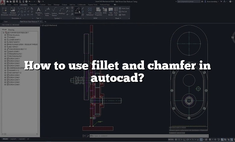 How to use fillet and chamfer in autocad? - CADdikt
