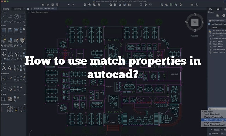 How to use match properties in autocad? - CADdikt