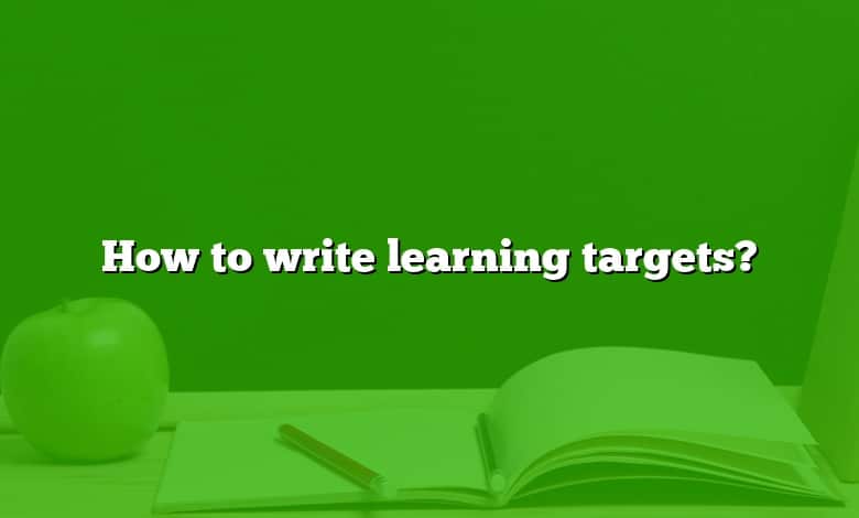 How to write learning targets? - CADdikt