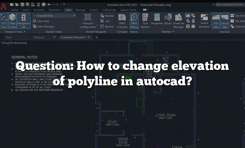 Question: How to change elevation of polyline in autocad? - CADdikt