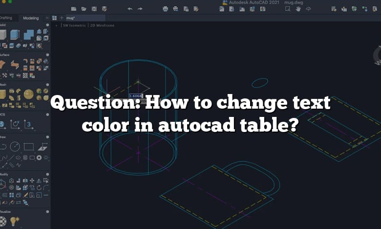 Question: How to change text color in autocad table? - CADdikt