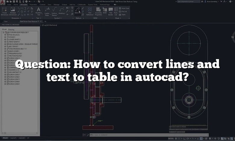 Question: How to convert lines and text to table in autocad? - CADdikt