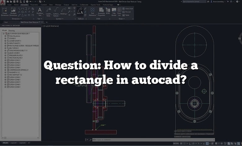 Question: How to divide a rectangle in autocad? - CADdikt