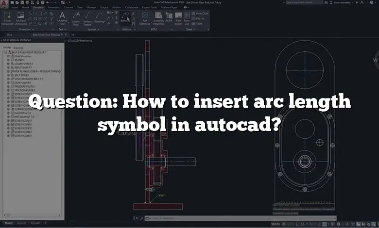 Question: How to insert arc length symbol in autocad? - CADdikt