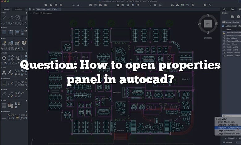 Question: How to open properties panel in autocad? - CADdikt