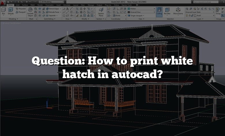 Question: How to print white hatch in autocad? - CADdikt