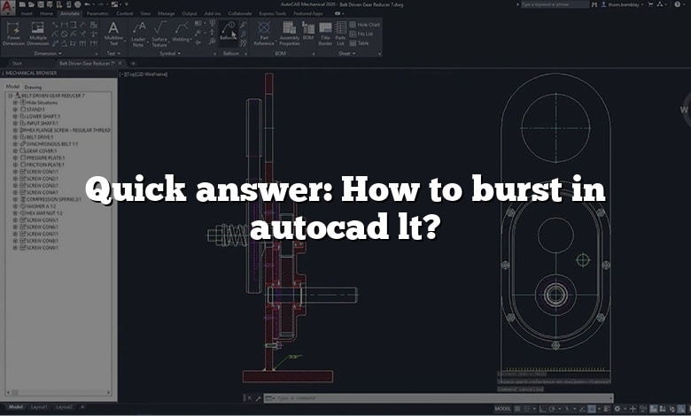 Quick answer: How to burst in autocad lt? - CADdikt