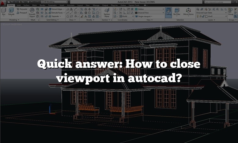 Quick answer: How to close viewport in autocad? - CADdikt