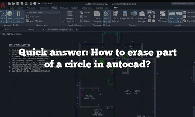 Quick answer: How to erase part of a circle in autocad? - CADdikt