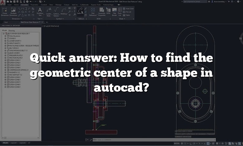 Quick answer: How to find the geometric center of a shape in autocad ...