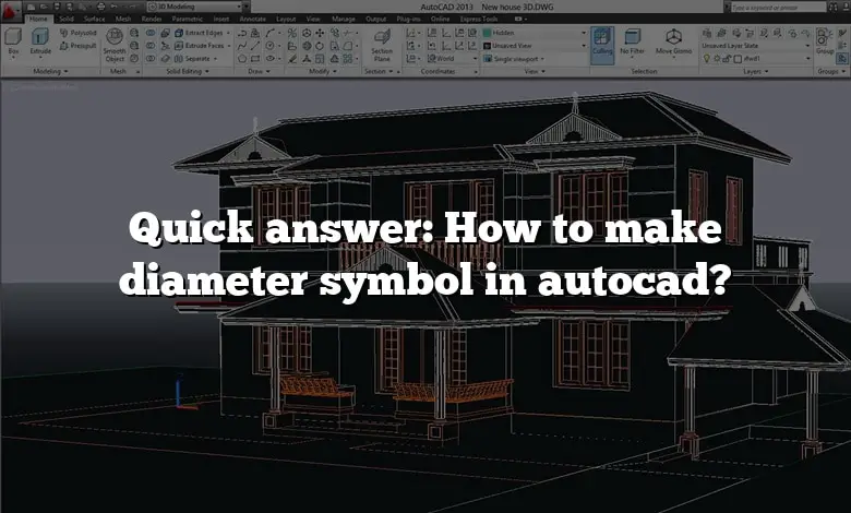 Quick answer: How to make diameter symbol in autocad? - CADdikt