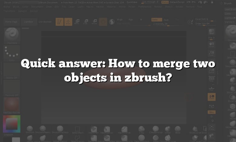 Quick answer: How to merge two objects in zbrush? - CADdikt