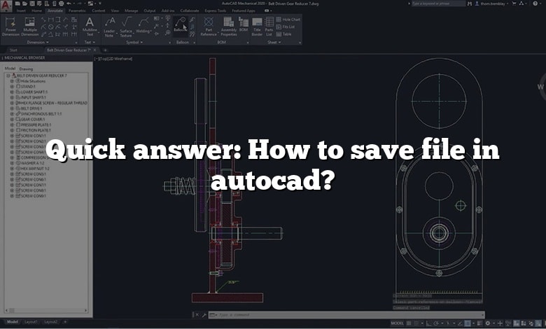 Quick answer: How to save file in autocad? - CADdikt