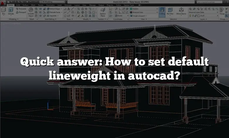Quick answer: How to set default lineweight in autocad? - CADdikt