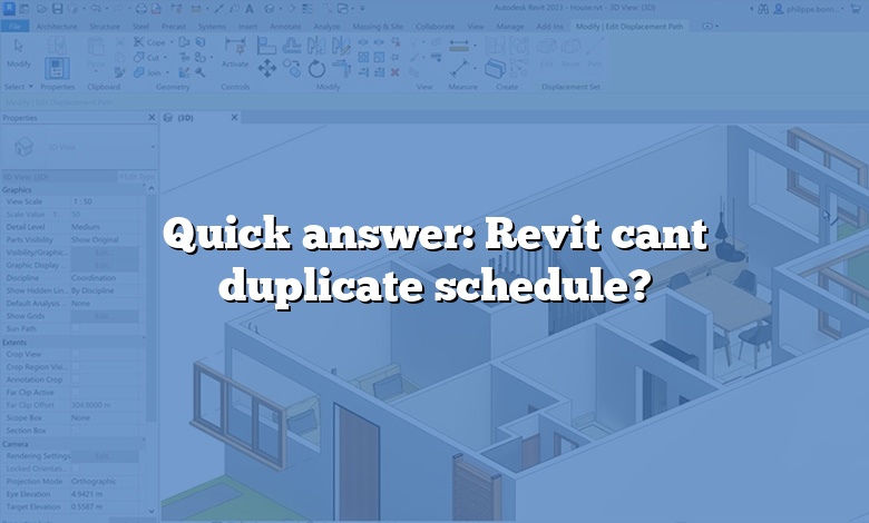 Quick answer: Revit cant duplicate schedule? - CADdikt