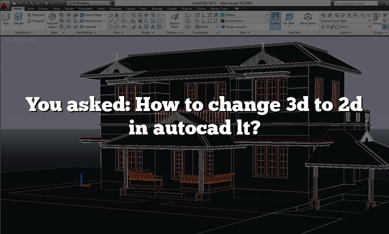 You asked: How to change 3d to 2d in autocad lt? - CADdikt