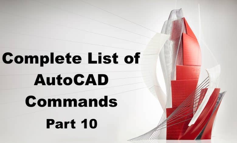 800 AutoCAD Commands [With PDF eBook to download for free] (PART 10) - CADdikt